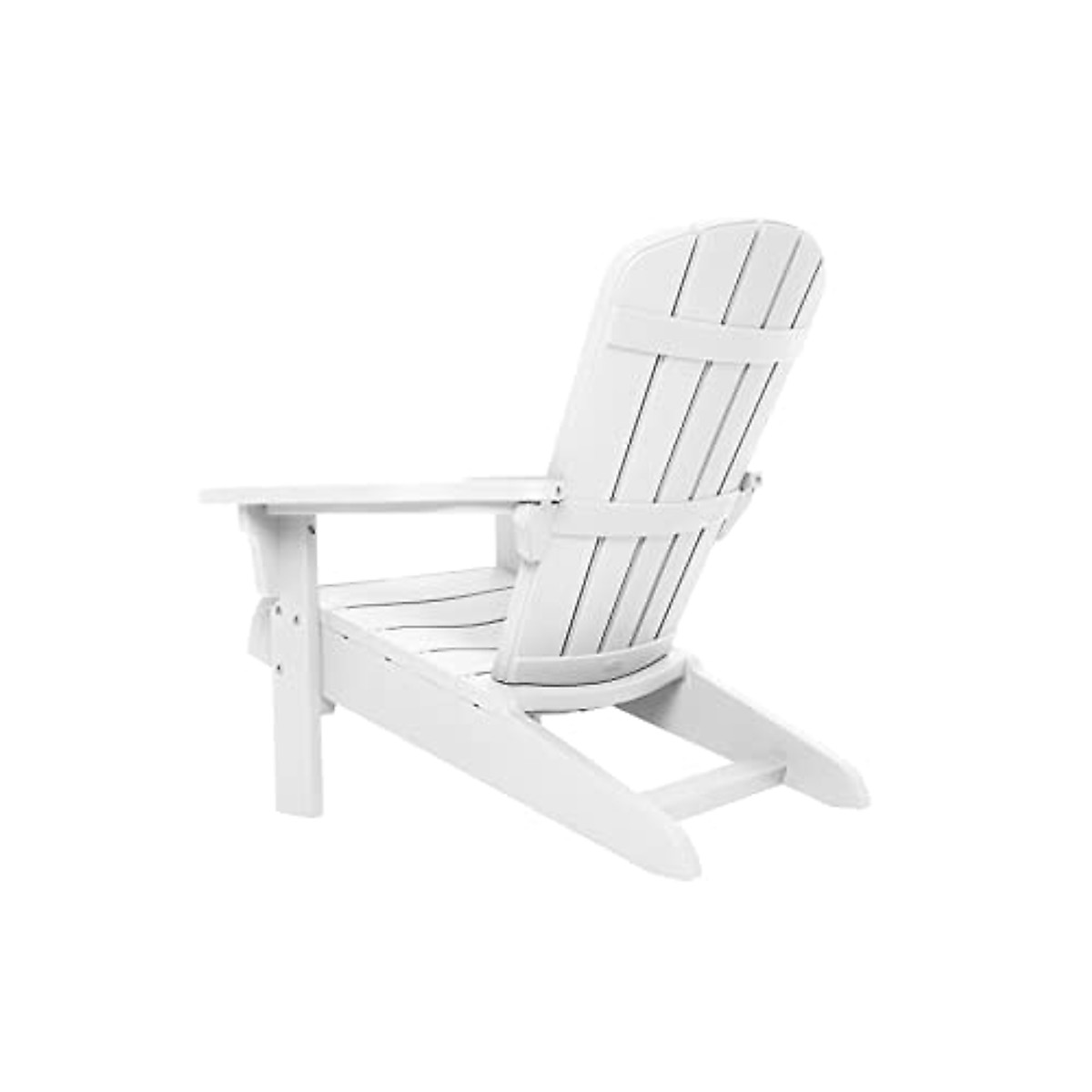 Keter Teton Adirondack Weather Resistant Furniture for Entertaining by The Pool, Patio and Fire Pit, Easy Assembly Outdoor Seating, Weatherwood, White