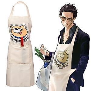 Evere The Way of the Househusband Apron - Anime Gokushufudo Cute Shiba Inu Printed Cooking Cosplay Costume