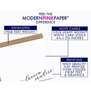 Personalized Stationery for Women, Personalized Script FLAT OR FOLDED Note Cards with Envelopes Set, Personalized Stationary for Women, Your Choice of Colors and Quantity