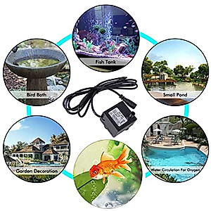 Eioflia Mini Water Pump Waterproof Small Sinking Pump Low Noise Garden House Watering Tool DC 6-12V 5W.