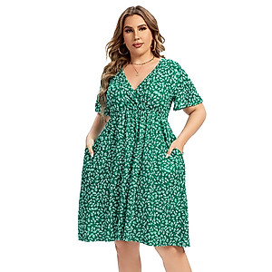 AMZ PLUS Women's Casual, greenf