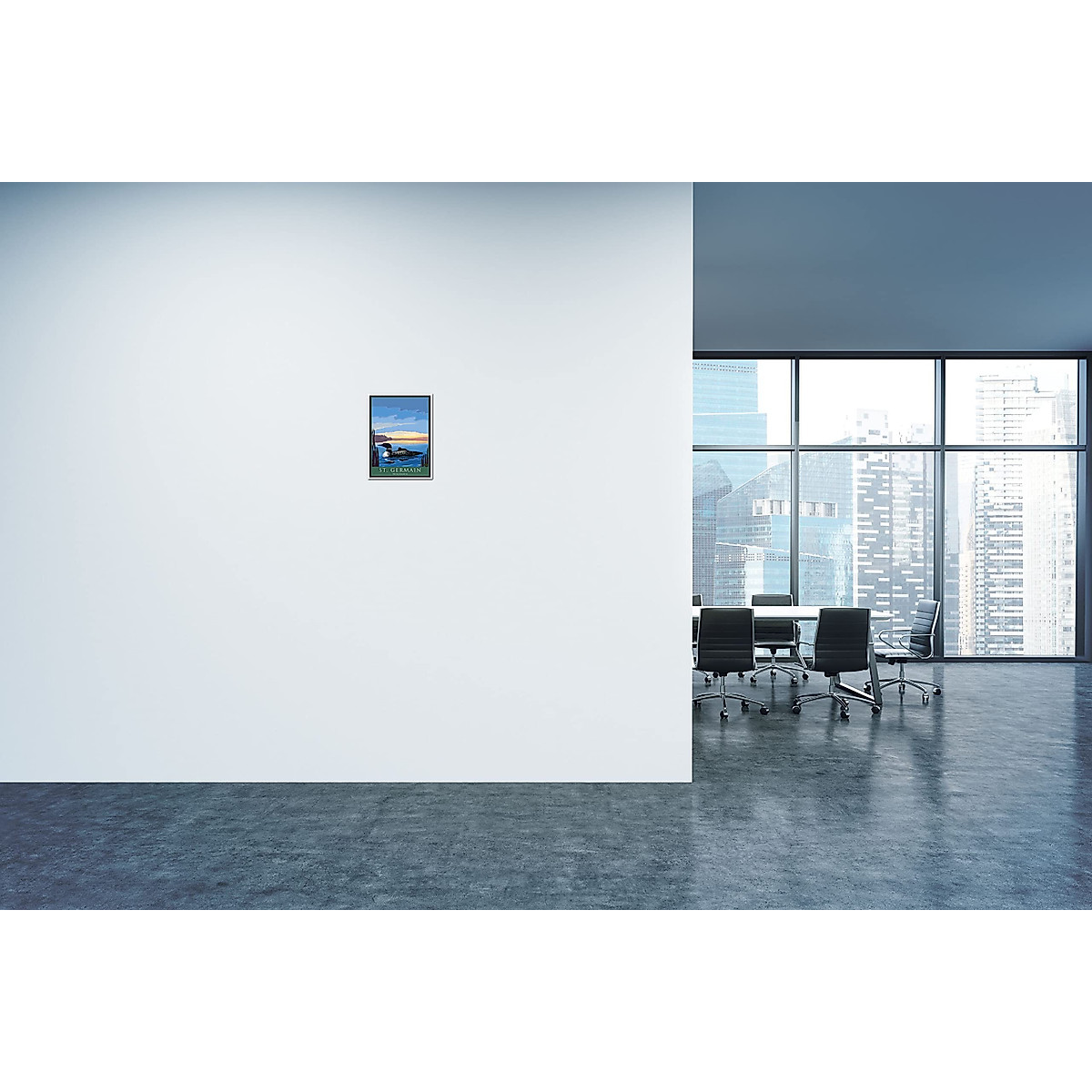 St Germain Wisconsin Loon & Chick Giclee Art Print Poster from Illustration by Artist Joanne Kollman 9" x 12"