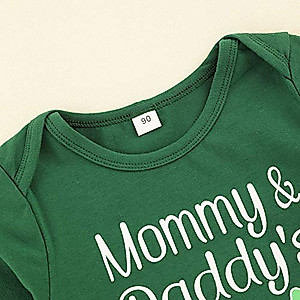 St. Patrick's Day Toddler Boys Girls Clothes Clover Tattoo T-Shirt Mommy and Daddy’s Lucky Charm Shirt Fashion Tees Tops(18-24 Months)