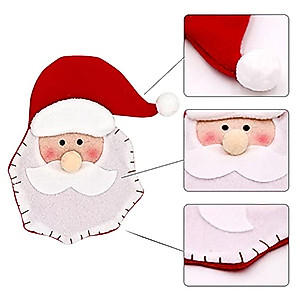 4pcs Christmas Style Cutlery Bags Exquisite Cutlery Holding Bags Desktop Decors Decor for Celebration Party