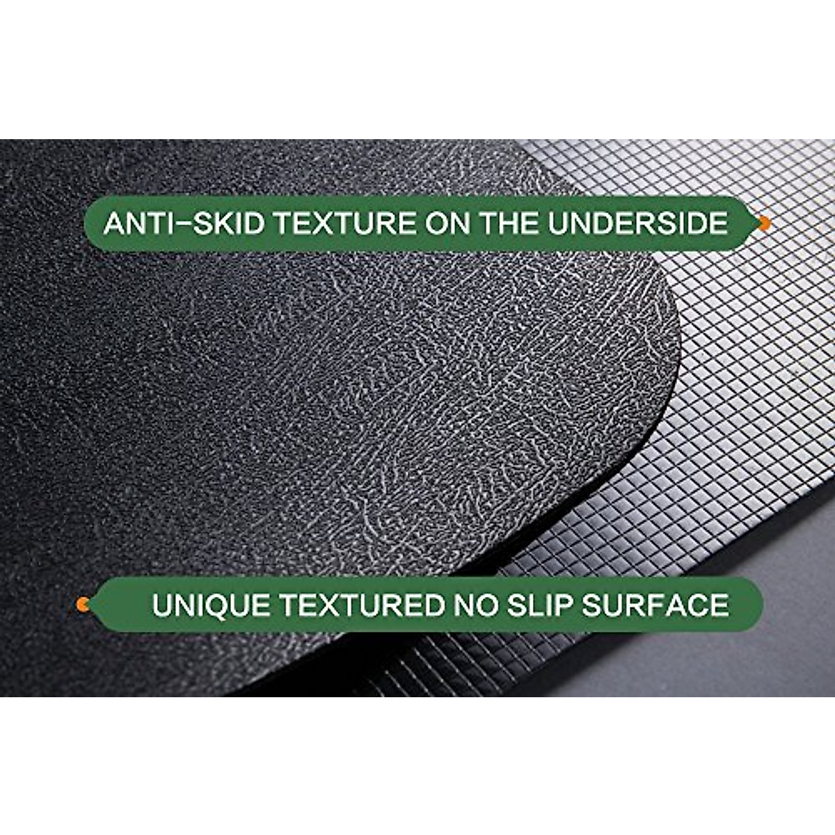 Office Chair Mat for Hardwood and Tile Floor with Lip, Black, Anti-Slip, Non-Curve, Under the Desk Mat Best for Rolling Chair and Computer Desk, 47x35 Non-Toxic and no BPA Plastic Protector