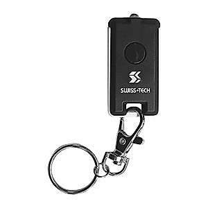 Swiss+Tech ST50094W Mobile Smartphone and Cell Phone Universal Stand with Keychain and LED Flashlight, Black with White Trim, (single pack)