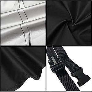 StorMaster 48 Inch Firewood Log Hoop Rack Cover Only Heavy Duty Outdoor Round Ring Loop Wood Storage Holder Cover Circular with Waterproof Zipper Weather-Resistant Black