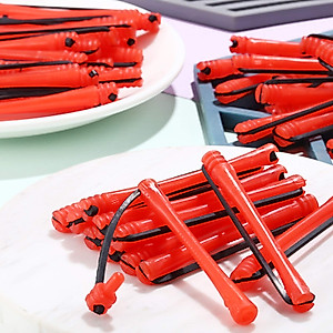 WILLBOND 60 Pcs Perm Rods Natural Long Short Hair Perm Rods with Elastic Rubber Band Non Slip Plastic Perming Cold Wave Kit for Women Hairdressing Styling Tool(0.2 Inch,Red)