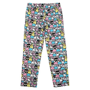 Hello Kitty and Friends Women's Chibi Character AOP Lounge Pajama Pants (Medium) Multicoloured