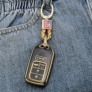 for Honda Key Fob Cover, Keychain, Key Fob Case Compatible with Honda Accord Civic CRV Pilot Odyssey Passport