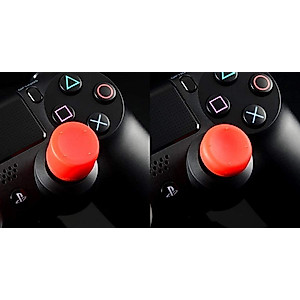 Pack of 8 pcs Analog Controller Gamepad Raised Antislip Thumb Stick Grips Thumbsticks Joystick Cap Cover for PS5, PS4, PS3, Switch Pro, Xbox one, Xbox 360, Wii U, PS2 Controller (Red)