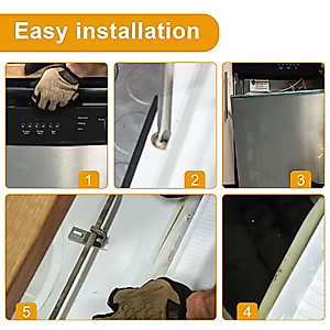 809006501 Dishwasher Bottom Door Gasket Replacement Part - for Electrolux Frigidaire Dishwasher Lower Gasket Seal,Exact Compatible Models 154576501 154297601 PS9495545 AP5809675 154297602 154588201