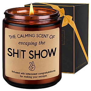 LEADO Scented Candle, Leaving Job Gifts, Farewell Gifts for Coworkers, Goodbye Gifts, Coworker Leaving Gifts for Women, Men - Congrats, Moving Away, Going Away Gift for Coworker, Friends, Boss