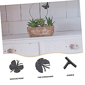 Yardwe 2pcs Plant Climbing Frame Peony Plant Floral Vines Mini Roses Climbing Vine Round Frame Plants Climbing Holder Plant Climbing Stand Plant Trellis Iron Garden Plant Stand Butterfly