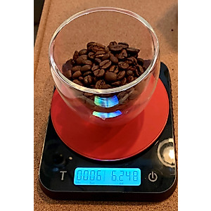 Bodum Barista Coffee and Food Scale with Built-in Timer, 6 in x 5 in, Black