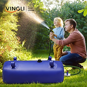 VINGLI 110L/30 Gallon Water Bladder Storage Containers, Foldable Portable Water Tank, Large Capacity Soft Water Bag, for Emergency Water, RV Camping, Garden
