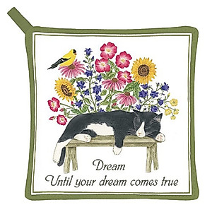 Alice's Cottage AC21444 Cat on Bench Pot Holder