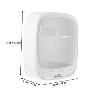 PRETYZOOM 1pc Storage Mounted Shelves for Storage Wall Shelf Household Storage Shelf Wall- Mounted Makeup Organizer Floating Shelves Wall Sundries Organizer Plastic White