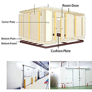 Kolice Commercial Portable Cold Room Freezer Room Fruit Keep Fresh Refrigerators-4 Wheels Included,15 Cubic Meters,Temperature:-8℉, Size:138"x79"x98",All-In-One Design