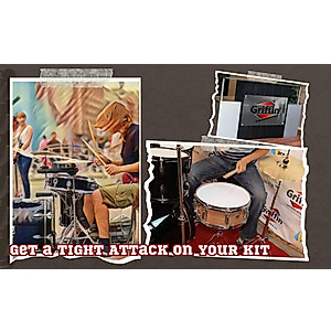 Piccolo Snare Drum 13" x 3.5" by GRIFFIN | 100% Poplar Wood Shell with Black PVC & White Coated Drum Head | Drummers Acoustic Marching Kit Percussion Instrument with Snare Strainer Throw Off Set