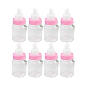 Baby Shower Favor - 36 Pack Pink Mini Milk Bottle Party Favor Gift Bag Boxes 1.5" x 3.5"