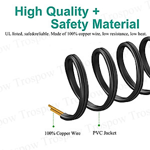 Polarized 8.2ft Power Cord for JVC Emerald EM32FL EM39FT EM55FT LT-32DM22 EM65FTR EM42FTR TV 2 Prong Power Cord Cable Replacement