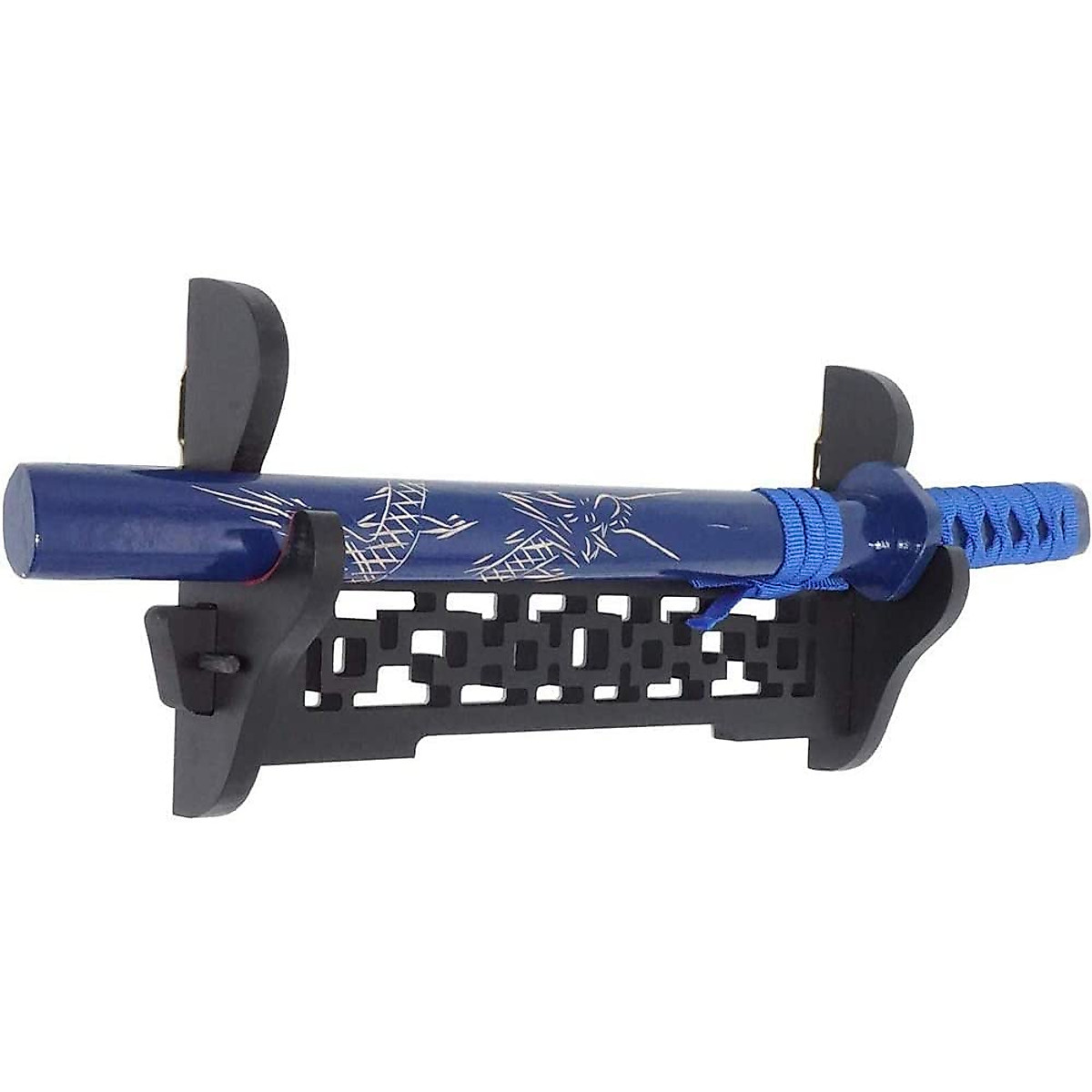 LUCKNIGHT Display Stand 1 Layer Classical Sword Holder Wall- Mounted Red Velvet Sword Stand Japanese Samurai Sword Display Rack Sword Stand