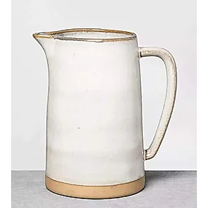 Hearth & Hand with Magnolia Stoneware Pitcher (Gray Short)