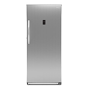 KoolMore KM-RUF-21S 21 cu. ft. Upright Convertible Freezer/Refrigerator, 2-in-1 Appliance, Storage for Fresh or Frozen Food and Drinks, Clear Shelves and Drawers [Silver]