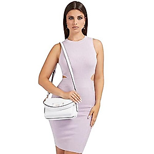 GUESS Eco Brenton Flap Shoulder Bag White One Size