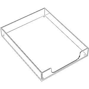 MaxGear Acrylic Letter Tray Letter Organizer Desk Tray Paper Tray Document Tray File Tray File Organizer for Magazines/Folders/Notebooks/Stationery/Desk Accessories, Clear