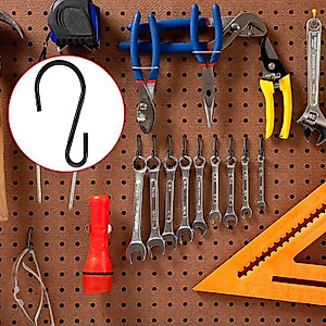 Zacool Christmas Mini S Hooks Black, 1.73 Inch Small S Hooks for Hanging Xmas Ornament Decorations, Metal S Shaped Hooks Wire Hooks Mini Storage Hook for Hanging Light,Plant,Jewelry,Crafts(40 Pcs)