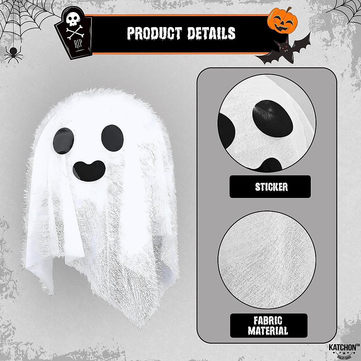 KatchOn, Happy Halloween Decorations - Pack of 14 | Halloween Pompom, Halloween Party Decorations | Halloween Lanterns, Hanging Halloween Decorations | Purple and Black Halloween Theme Party Supplies