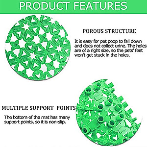 kathson Rabbit Cage Mat Floor Bunny Foot Resting Pads Plastic Cage Mat for Pet Cats Dogs Hamster Rat Chinchilla Guinea Pig and Other Small Animals(8 Pack)