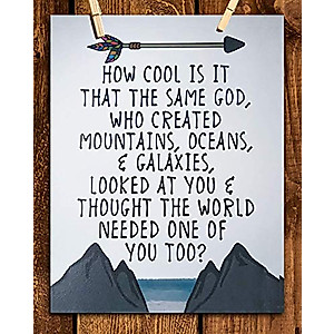 "Same God of Creation- Thought We Needed You"- 8 x 10"- Spiritual Wall Decor- Modern Typographic Print- Ready to Frame. Home Décor- Office Décor- Christian Gifts. Inspiring Reminder- You Are Special!