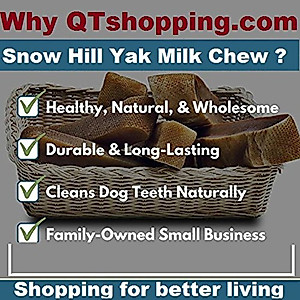 Snow Hill Himalayan Yak Milk Dry Cheese Dog Chews Large - World Best Natural Organic Yaky Cheese Strong Dog Chews Treats Product of Himalayas, Nepal