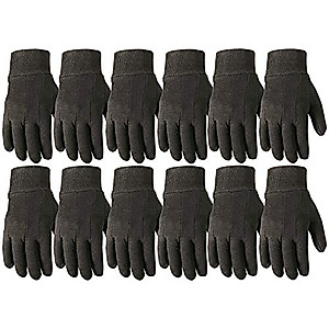 Wells Lamont Versatile Work Gloves | Lightweight, Durable, Comfortable Jersey | Basic, Large (506LZ) , Black, 12-Pair Bulk Pack
