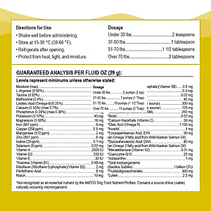 Vitamins for Dogs - Liquid Multivitamin for Dogs - Senior Dog Vitamins - Vitamins for Dogs with Probiotics - USA Made Dog Vitamins - Pet Vitamins for Dogs & Dog Supplements