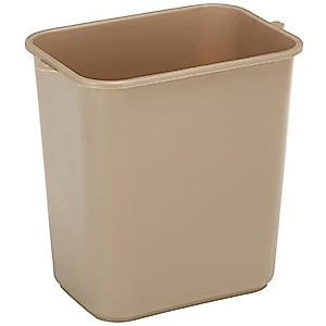 Impact Soft-Sided Wastebasket, 28 qt, Polyethylene, Beige