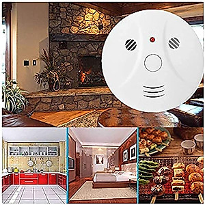 4 Pack Combination Smoke and Carbon Monoxide Detector Battery Operated, Travel Portable Photoelectric Fire&Co Alarm for Home, Kitchen