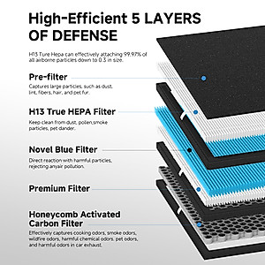 VALZONE AirMax 10L Pro Filter Replacement Kit Compatible with Okaysou Smart Airmax 10L Pro and Aiibot-A300 Air Purifi er,2 Packs