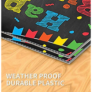 Blank Yard Signs with Stakes 17",White Corrugated Plastic Lawn Sign Double Sided for Garage Sale,Estate,Rent,Security,Address,Poster Board 17 x 12 In,DIY Custom House Outdoor Sign,5 Packs