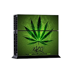 Vinyl Decal Skin Cover/Stickers Wrap for Ps4 Console+2 Controllers-Weeds