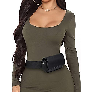 HIYOLALA Trendy Crossbody Shoulder Bags for Women, Fashion Small Belt Bag Funny Pack