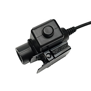 BVMAG Civilian Z-Tactical U94 PTT Adapter Cable Plug Push to Talk for Baofeng UV-5R UV-82 BF-F8HP BF 888S Kenwood TK-308 TK-320 TK-2312 TK-3212 Walkie Talkie Two Way Radio