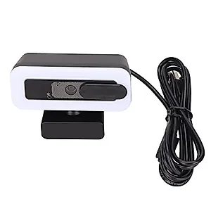 Webcam, Lighting Adjustment Autofocus Built in Microphone USB Web Computer Camera with Cover for Teaching Video Conferencing Plug and Play Hd Webcam for Pc Mac Laptop Desktop