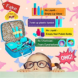 Pretend Makeup for Toddlers, Play Makeup for Little Girls, Fake Makeup for Kids, Toddler Makeup Play Set, Pretend Play, Birthday Gifts for 3 4 5 Year Old Girls, Girl Toys Age 3 4 5 6 (Not Real Makeup)