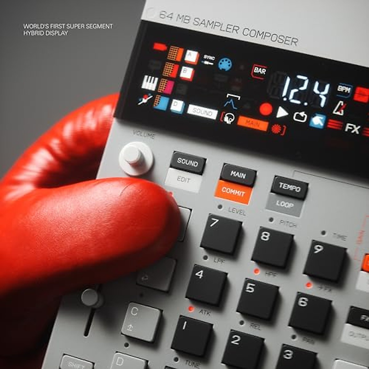 teenage engineering EP–133 K.O. II sampler, drum machine and sequencer with built-in microphone and effects (Renewed)
