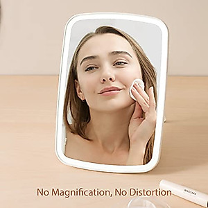 NEZZOE Makeup Mirror Touch Screen Vanity Mirror with LED Brightness Adjustable Portable USB Rechargeable