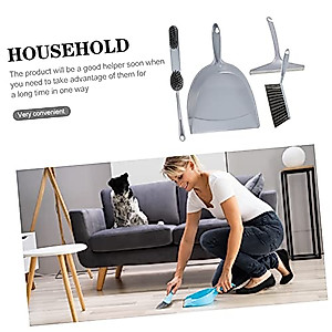 COOLHIYA 5pcs Broom Dustpan Desktop Table Dustpan Key Turner Aid Mini Dustpan and Brush Keyboard Broom Mini Broom with Dustpan Sweeping Car Mini Sweep Broom Tiny Cleaning Broom Pp Purple